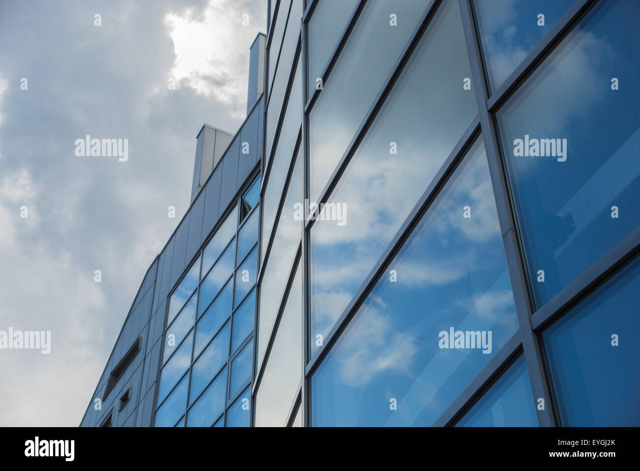 window reflection dayligh as blue background Stock Photo - Alamy