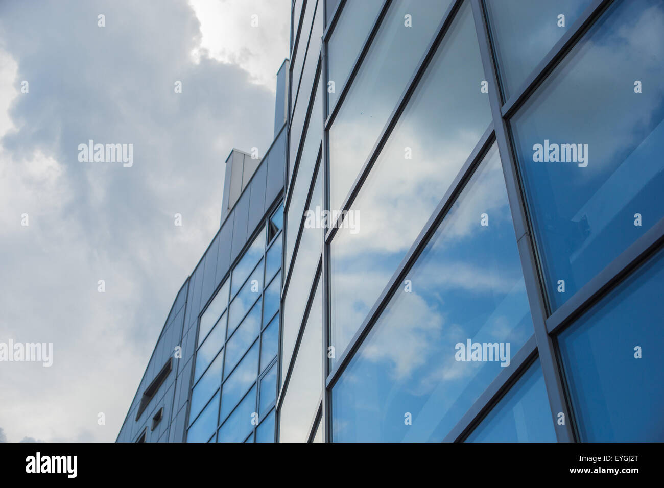 window reflection dayligh as blue background Stock Photo - Alamy