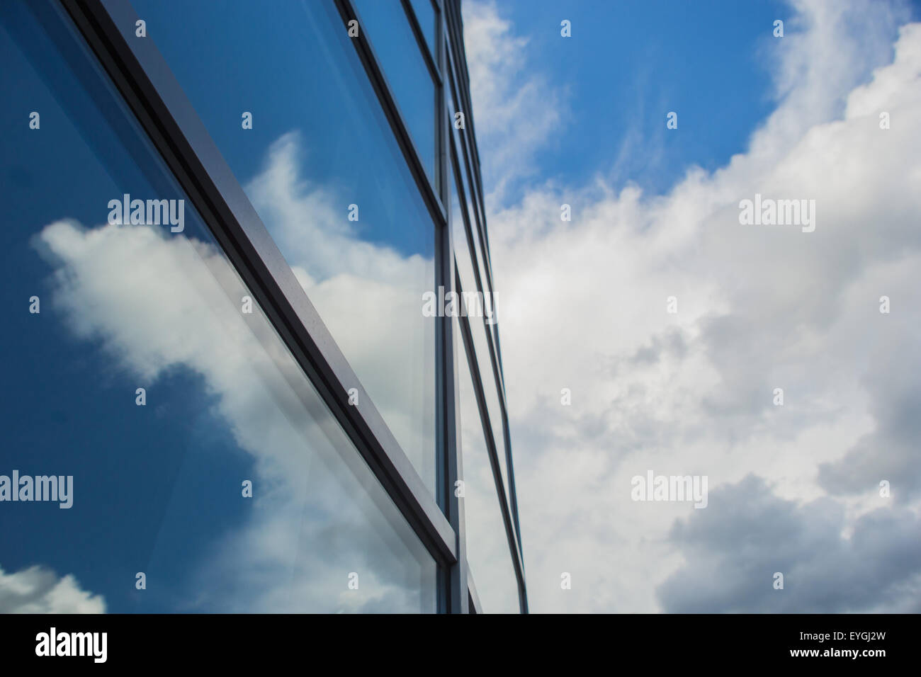window reflection dayligh as blue background Stock Photo - Alamy
