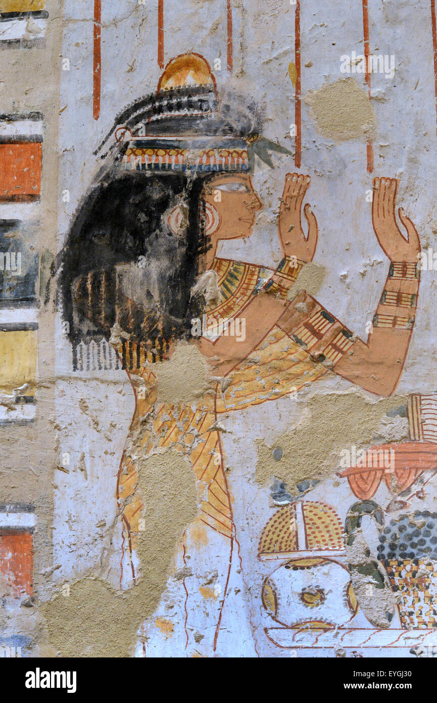 Luxor, Egypt, tomb of Menna or Menena (TT69) in the Nobles Tombs ...