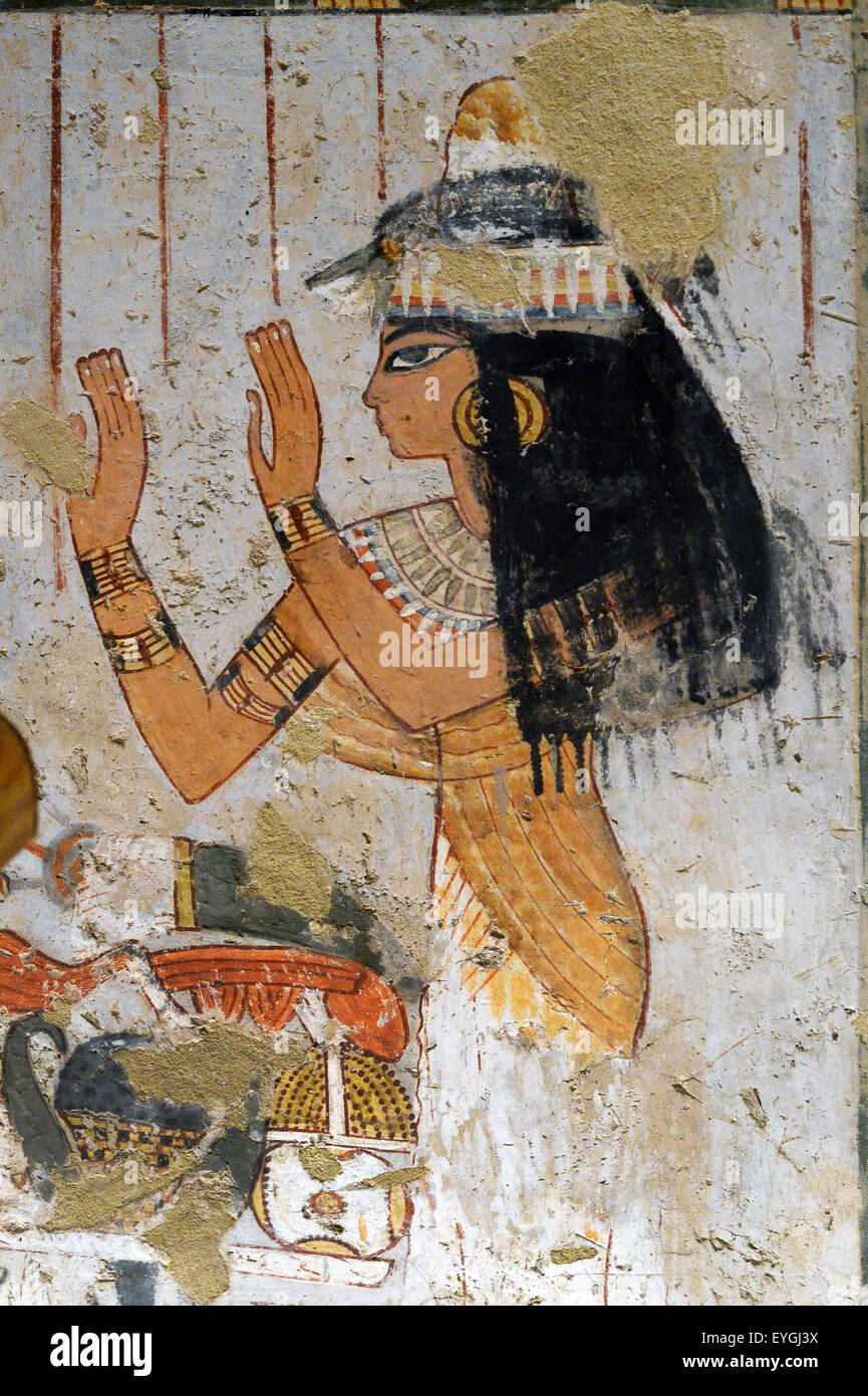 Luxor, Egypt, tomb of Menna or Menena (TT69) in the Nobles Tombs ...