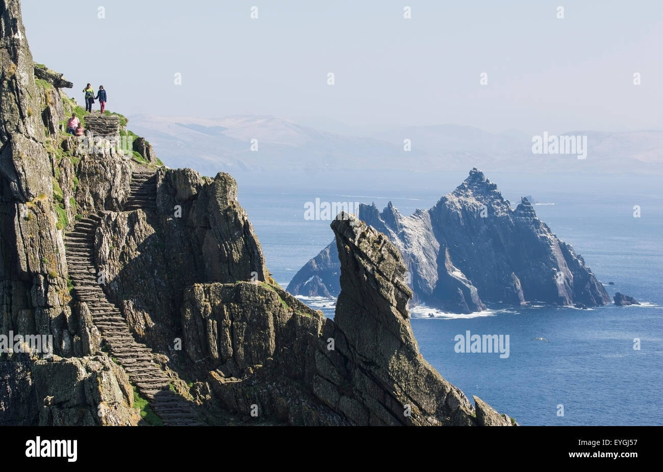 View of Little Skellig from Skellig Michael; Skellig Islands, County ...