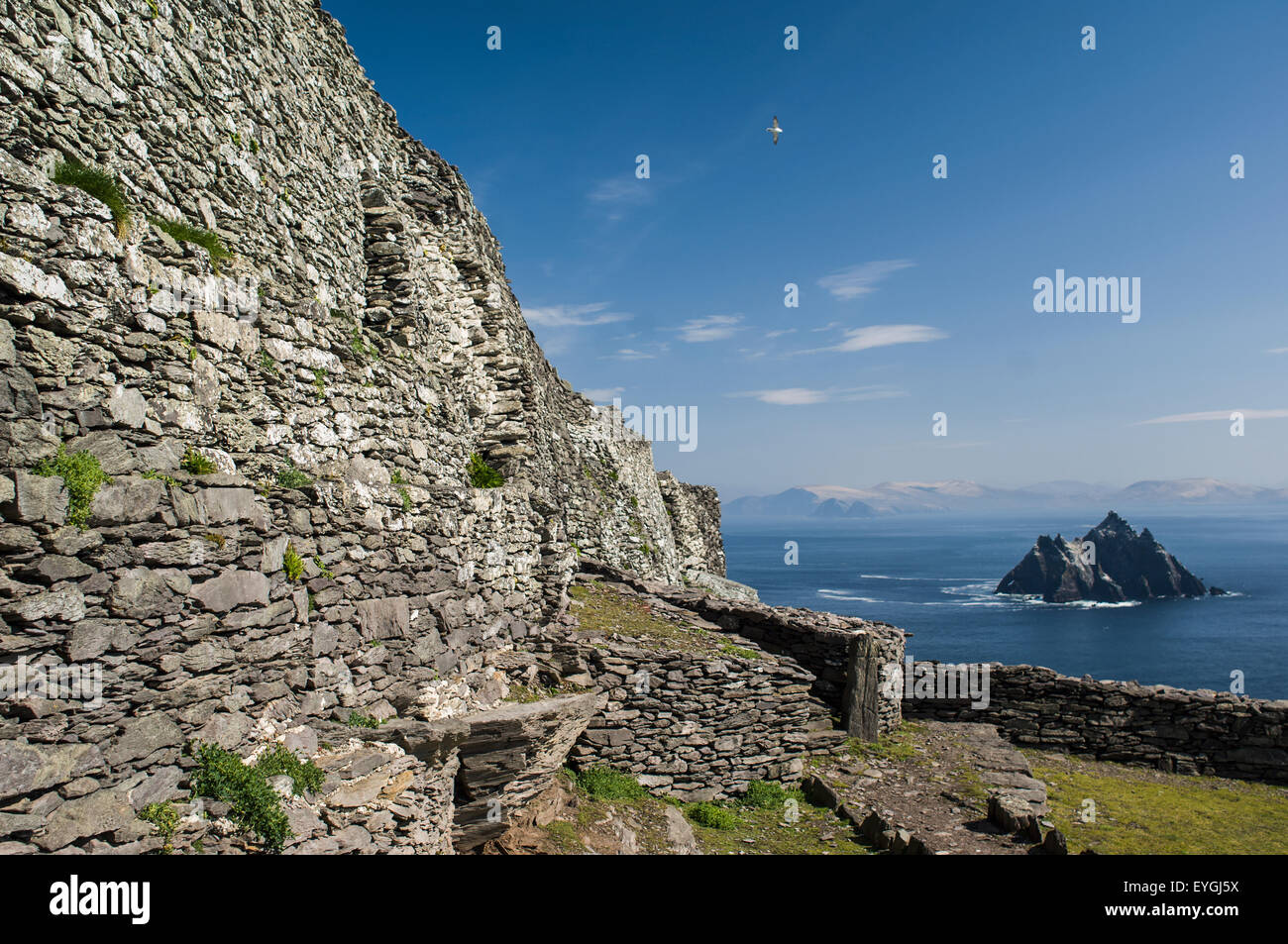 View of Little Skellig from Skellig Michael; Skellig Islands, County ...