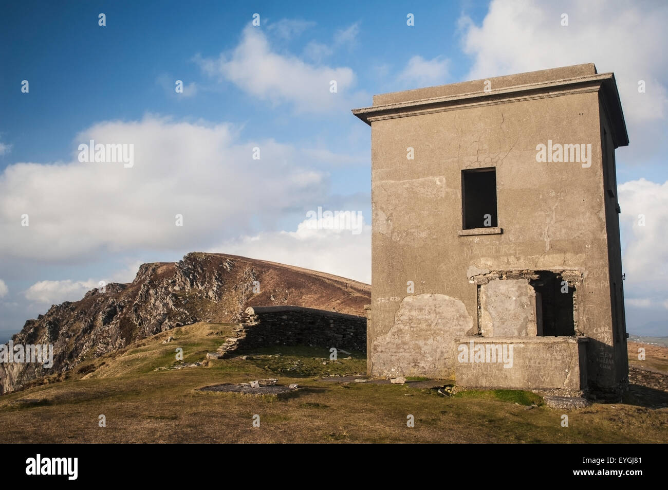 Bray Head, Signal tower; Valentia Island, County Kerry, Ireland, UK ...