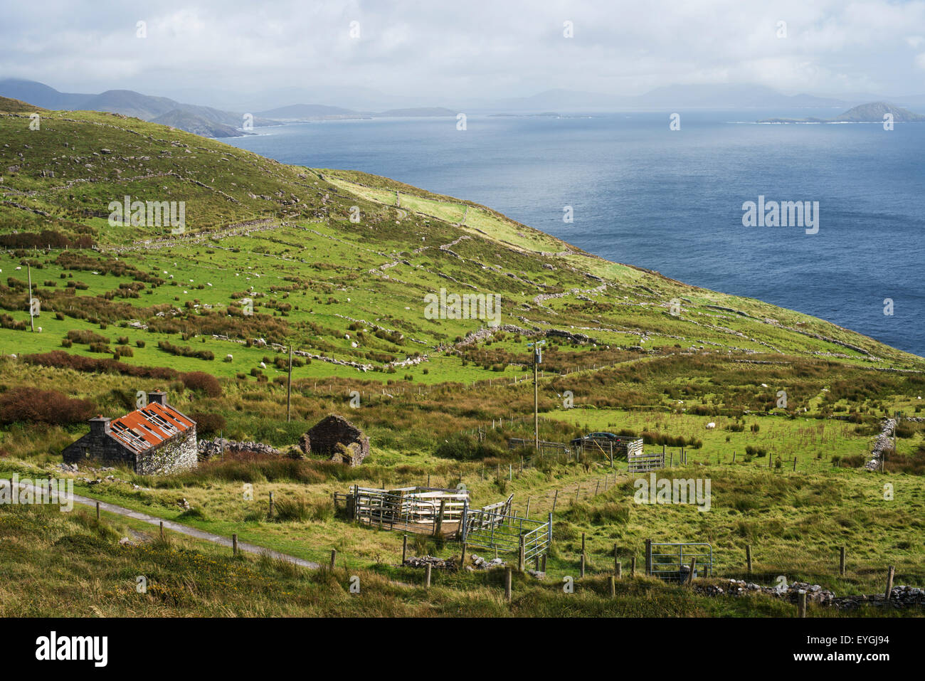 Bolus Head, Abandoned farmhouse; Iveragh Peninsula, County Kerry ...