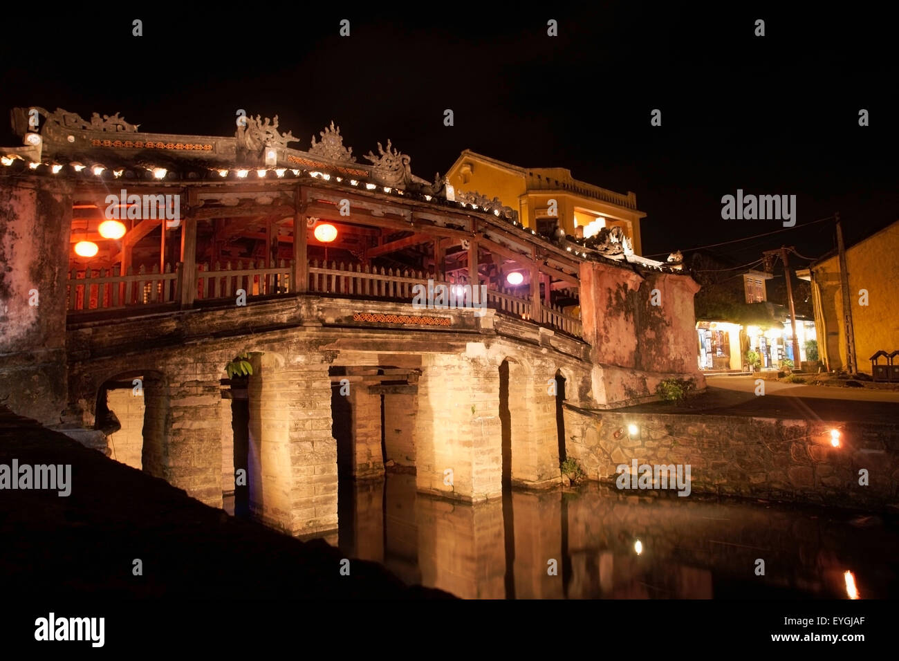 Japanese Covered Bridge In Historic Town Of Hoi An; Vietnam Stock Photo ...
