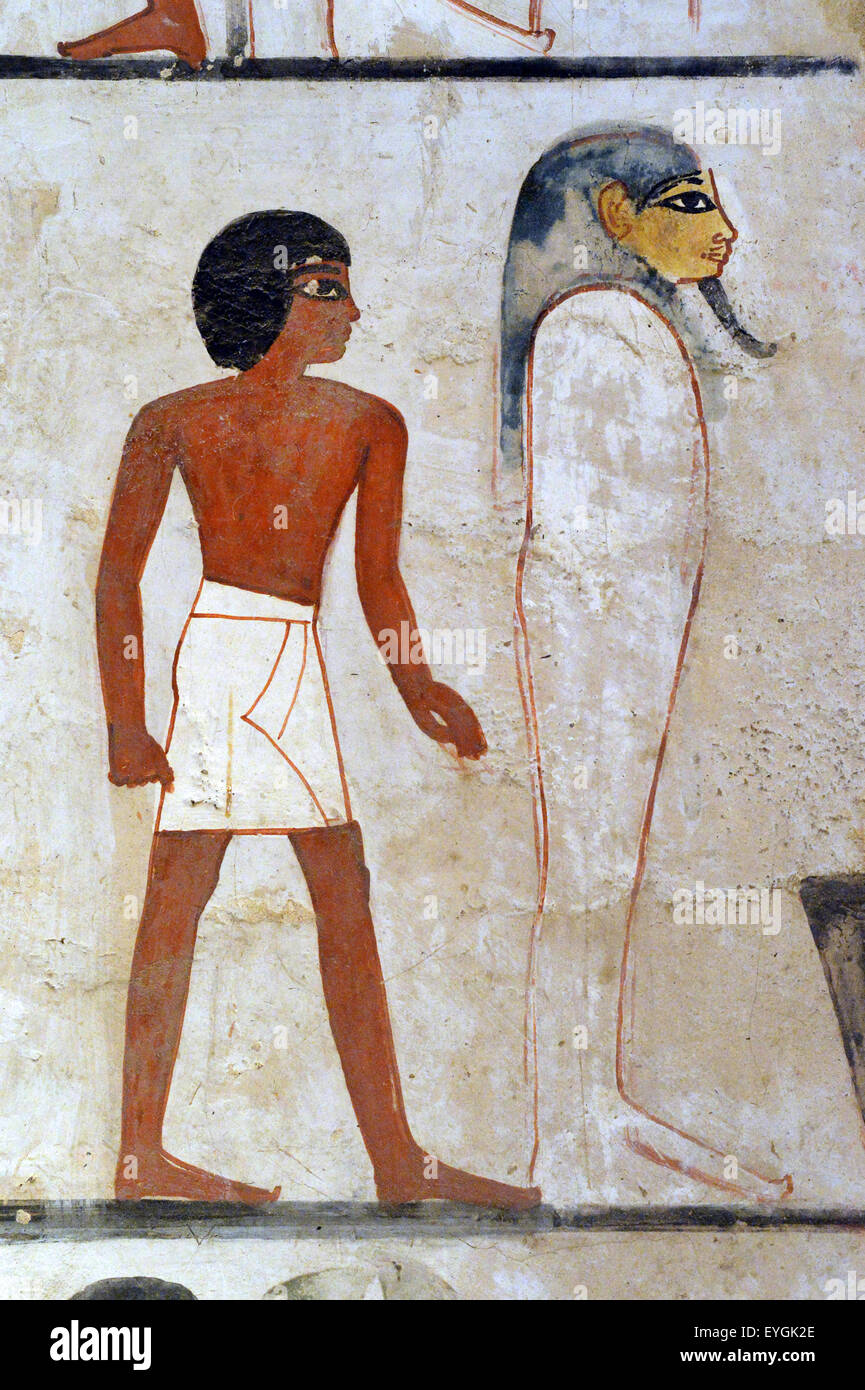 Luxor, Egypt, tomb of Menna or Menena (TT69) in the Nobles Tombs ...