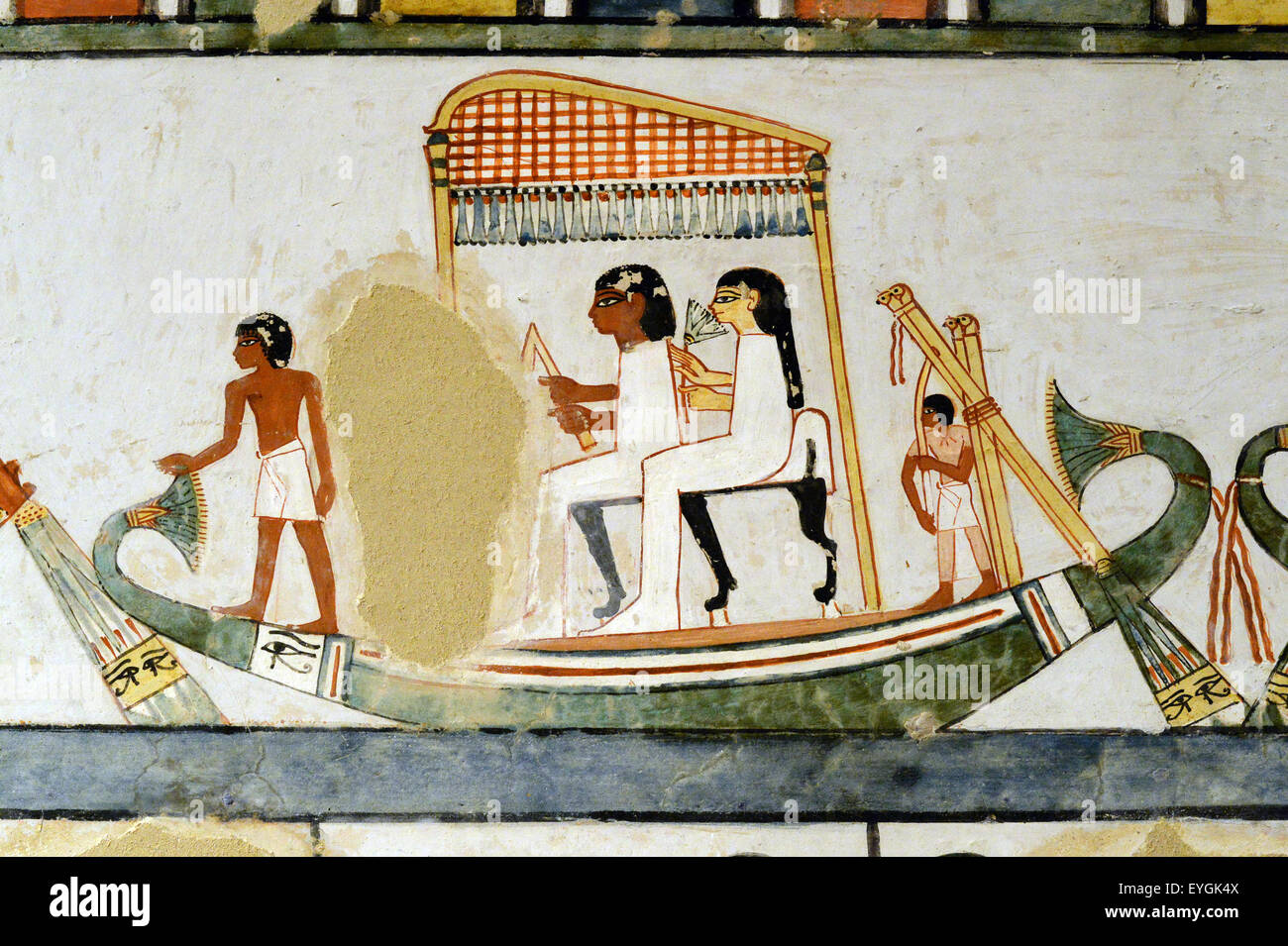 Luxor, Egypt, tomb of Menna or Menena (TT69) in the Nobles Tombs ...