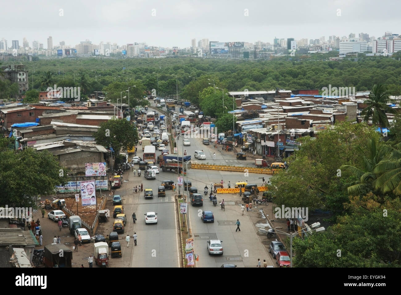 India, View of Dharavi shanty town; Mumbai Stock Photo - Alamy