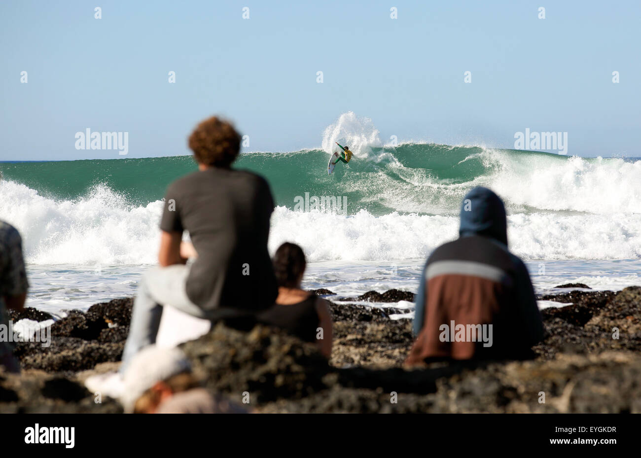 American professional surfer Kelly Slater in action at the 2015 J-Bay ...
