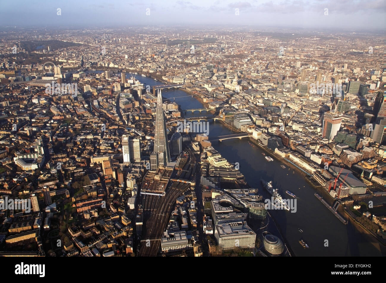 UK, Elevated view of central London; England Stock Photo - Alamy