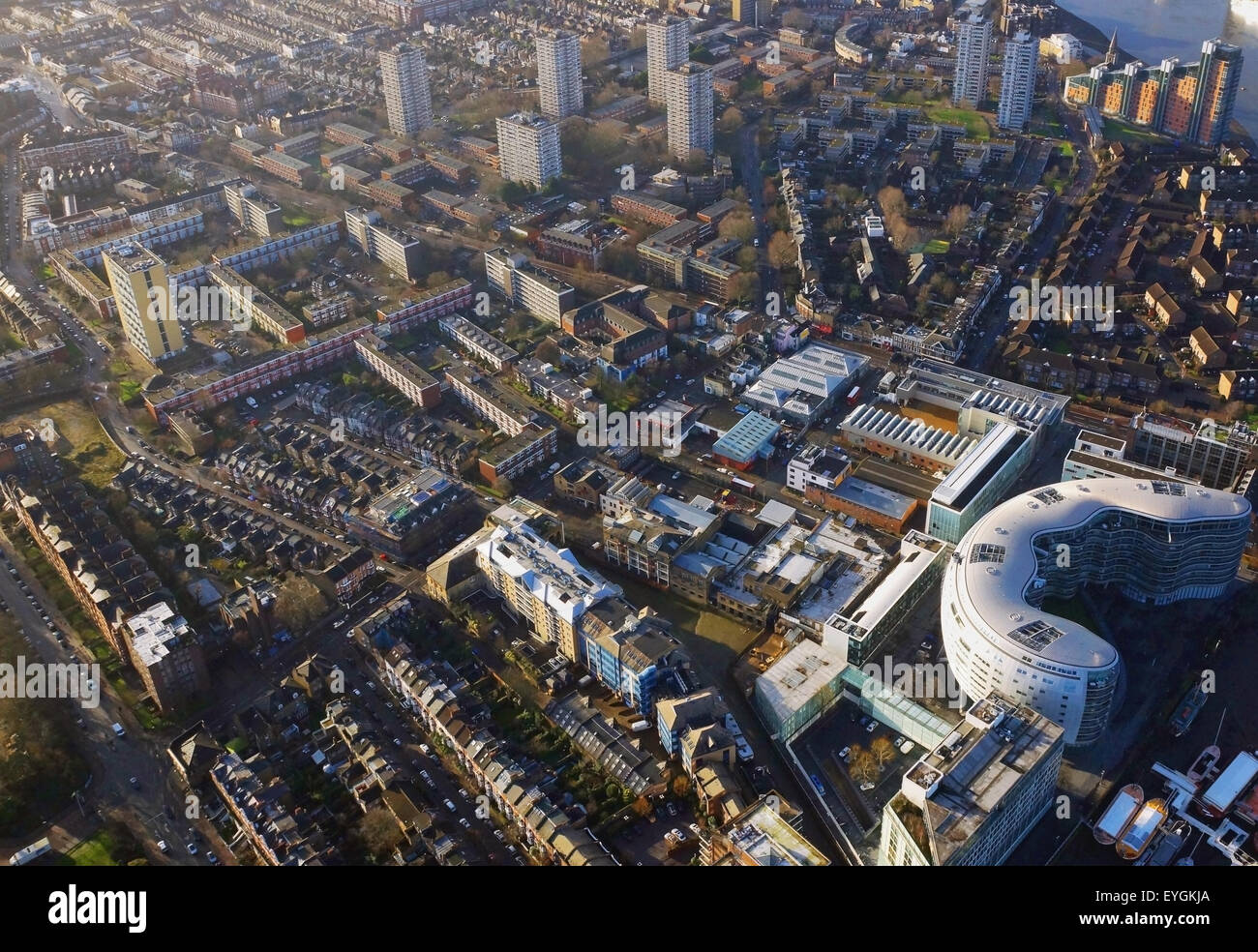 UK, England, Aerial view of industrial estates; London Stock Photo - Alamy