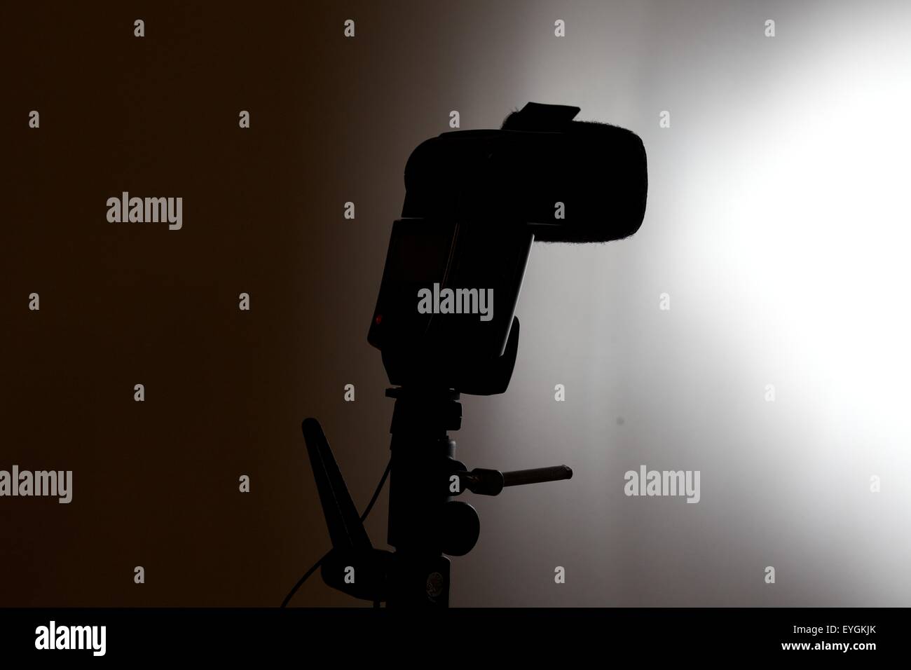 Canon flashguns on stands in a studio setting ready for a photoshoot ...