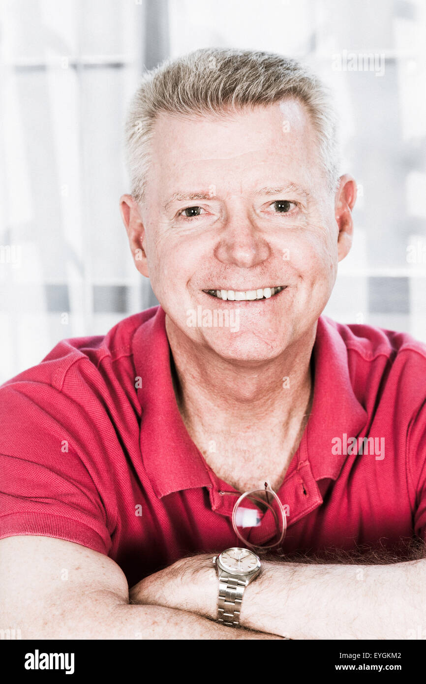 Handsome Senior Man Smiling at Camera, USA Stock Photo - Alamy