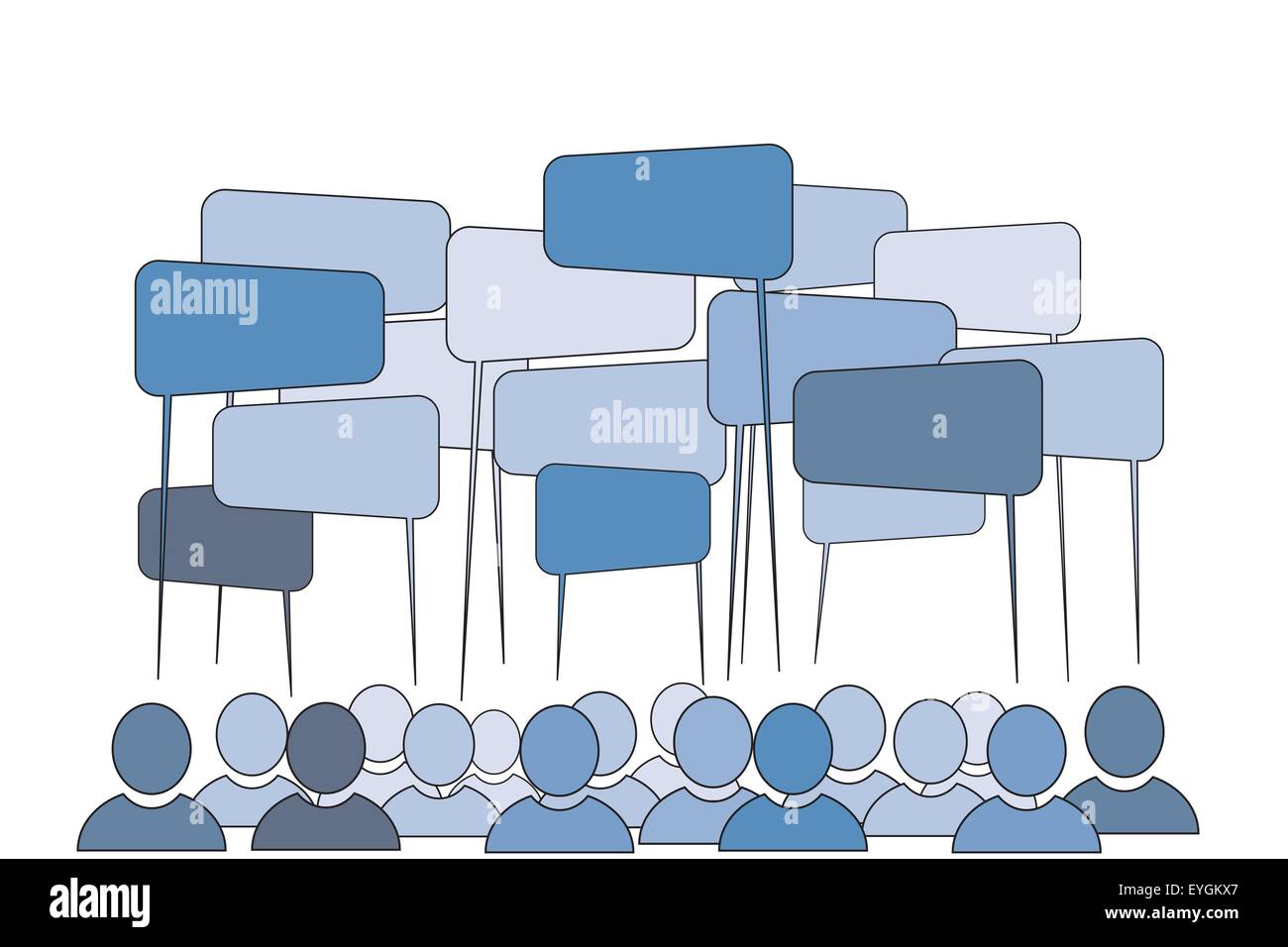 Community Concept - people talking: vector illustration Stock Vector ...