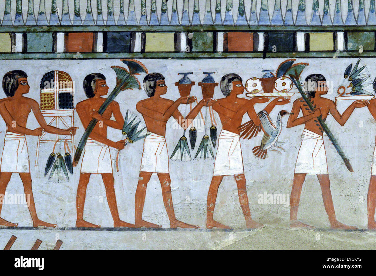 Luxor, Egypt, tomb of Menna or Menena (TT69) in the Nobles Tombs ...