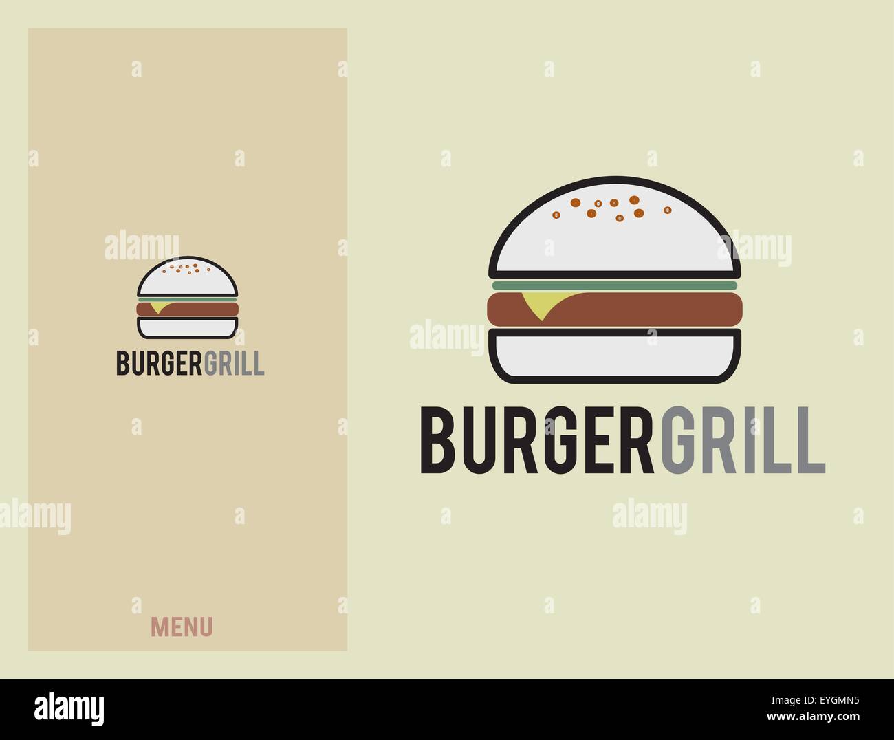 Logo design element. Burger Grill Stock Vector Image & Art - Alamy