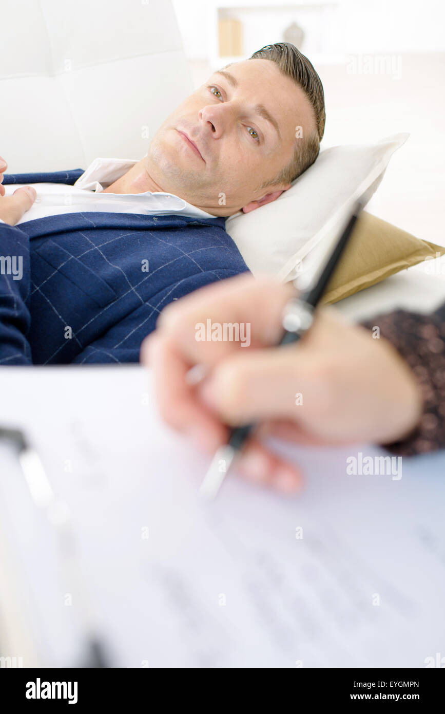 Man a therapy session Stock Photo - Alamy