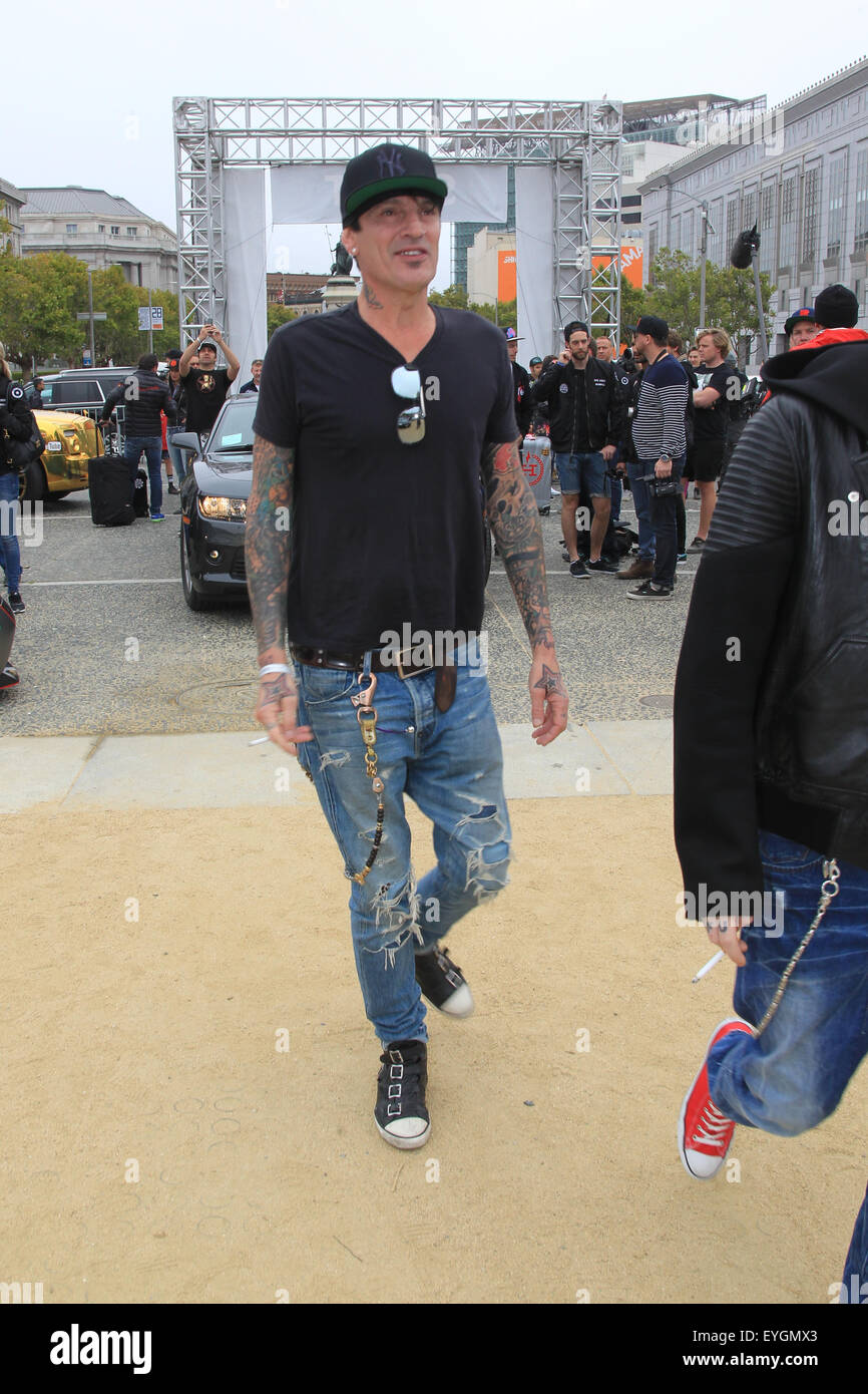 Drivers leave San Francisco Civic Center Featuring: Tommy Lee Where ...