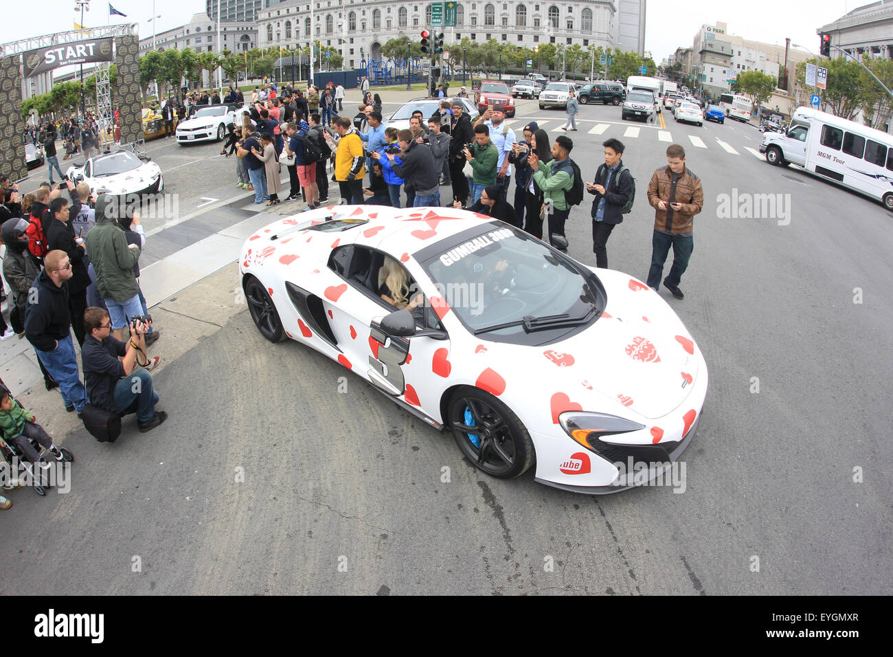 Drivers leave San Francisco Civic Center Featuring: Tommy Lee Where ...
