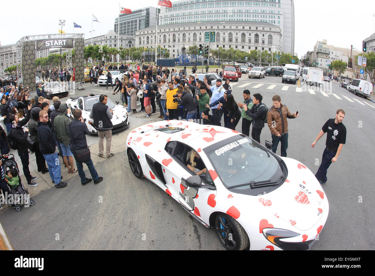 Drivers leave San Francisco Civic Center Featuring: Tommy Lee Where ...