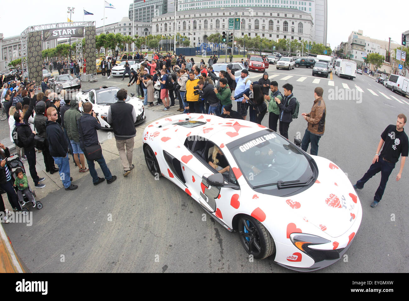 Drivers leave San Francisco Civic Center Featuring: Tommy Lee Where ...