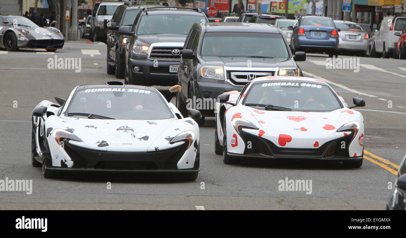 Drivers leave San Francisco Civic Center Featuring: Tommy Lee, Deadmau5 ...