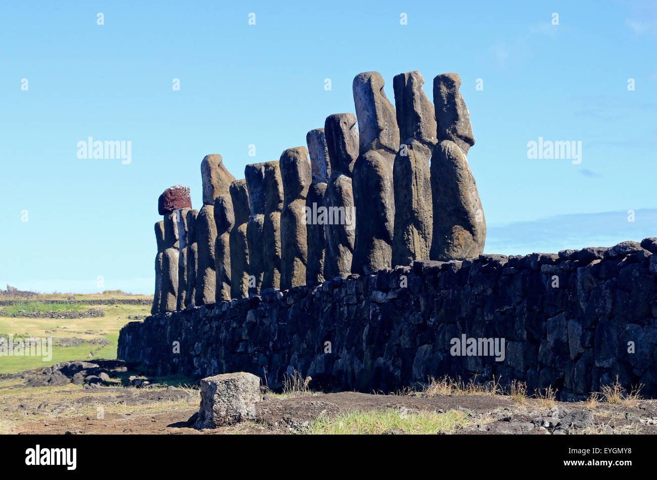 Easter Island Statues Stock Photo - Alamy