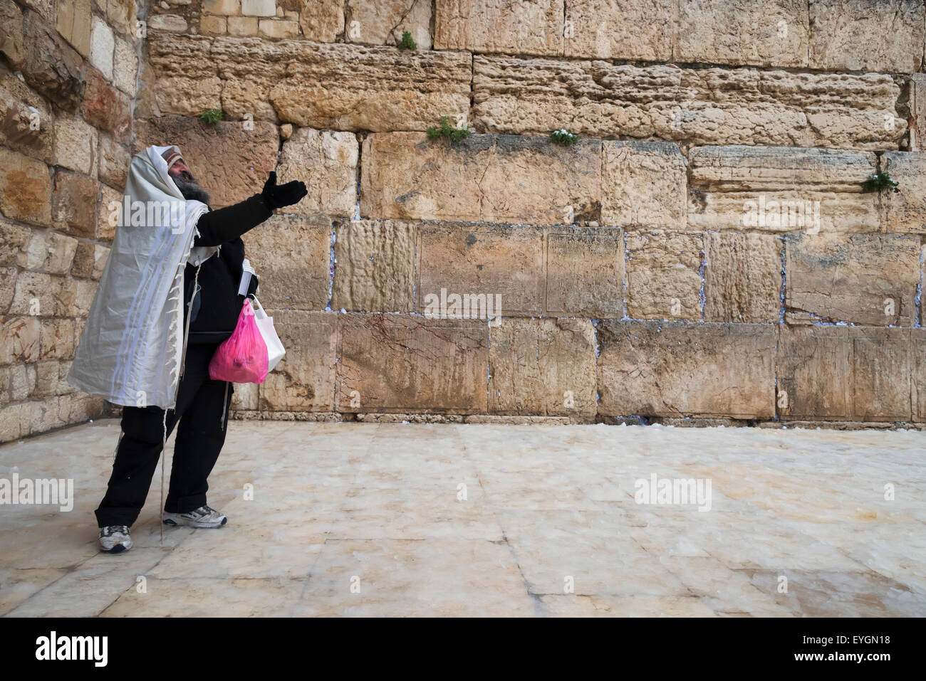 Israel, Western Wall; Jerusalem, 2013, January 10, Orthodox Jew ...