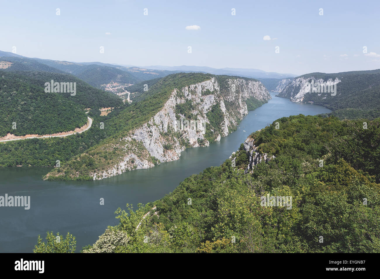 The Iron Gate of the Danube. Landscape in the Danube Gorges Stock Photo ...