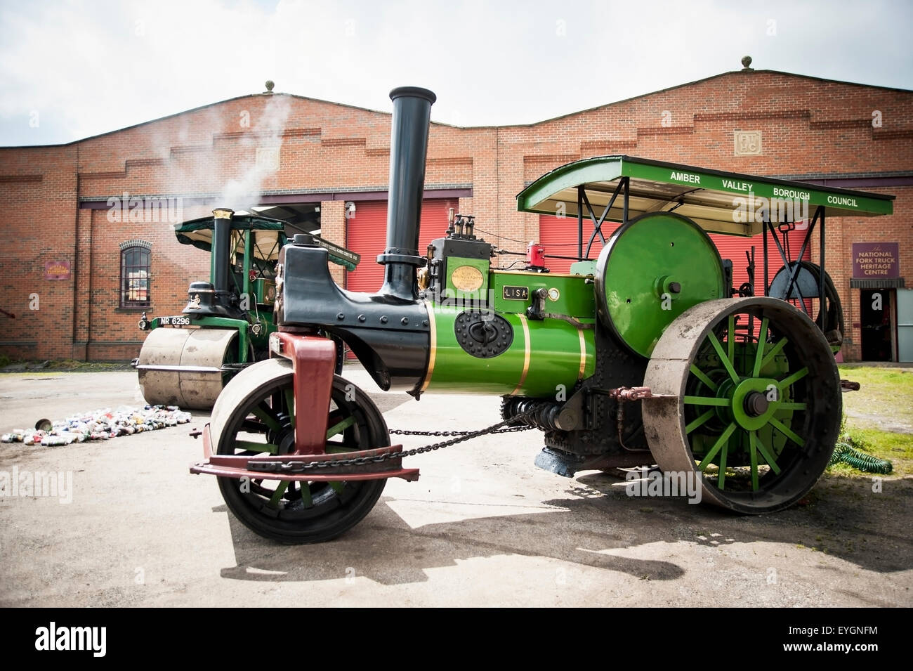 UK, England, Midland Railway; Derbyshire, Steamrollers at Indietracks ...