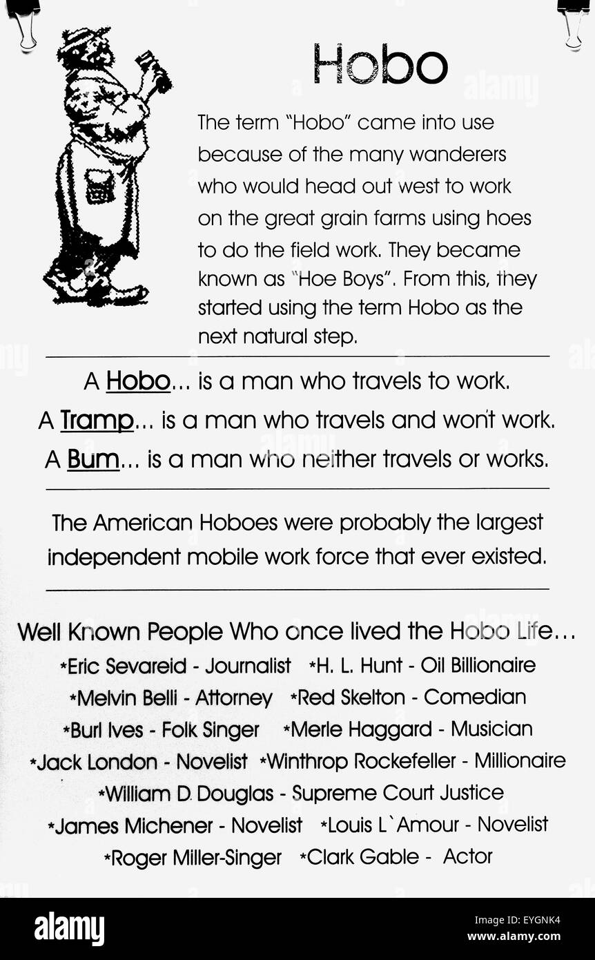 Hobo museum in britt iowa Black and White Stock Photos & Images - Alamy