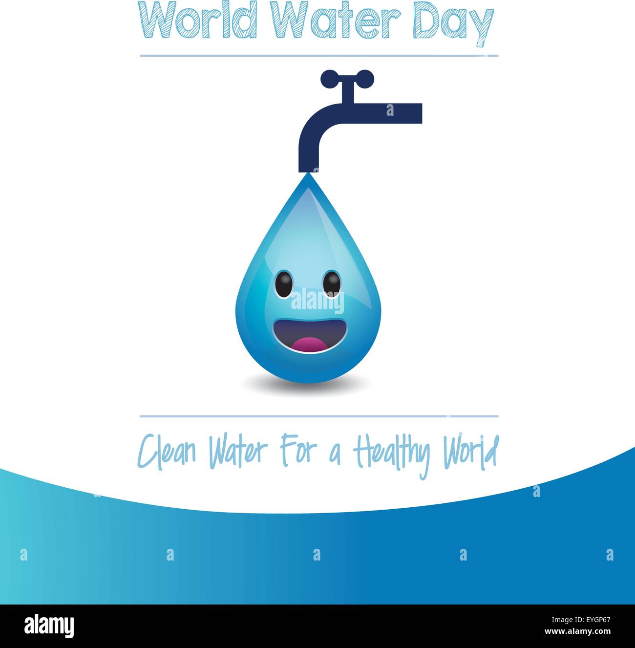 Water day awareness illustration Stock Vector Images - Alamy