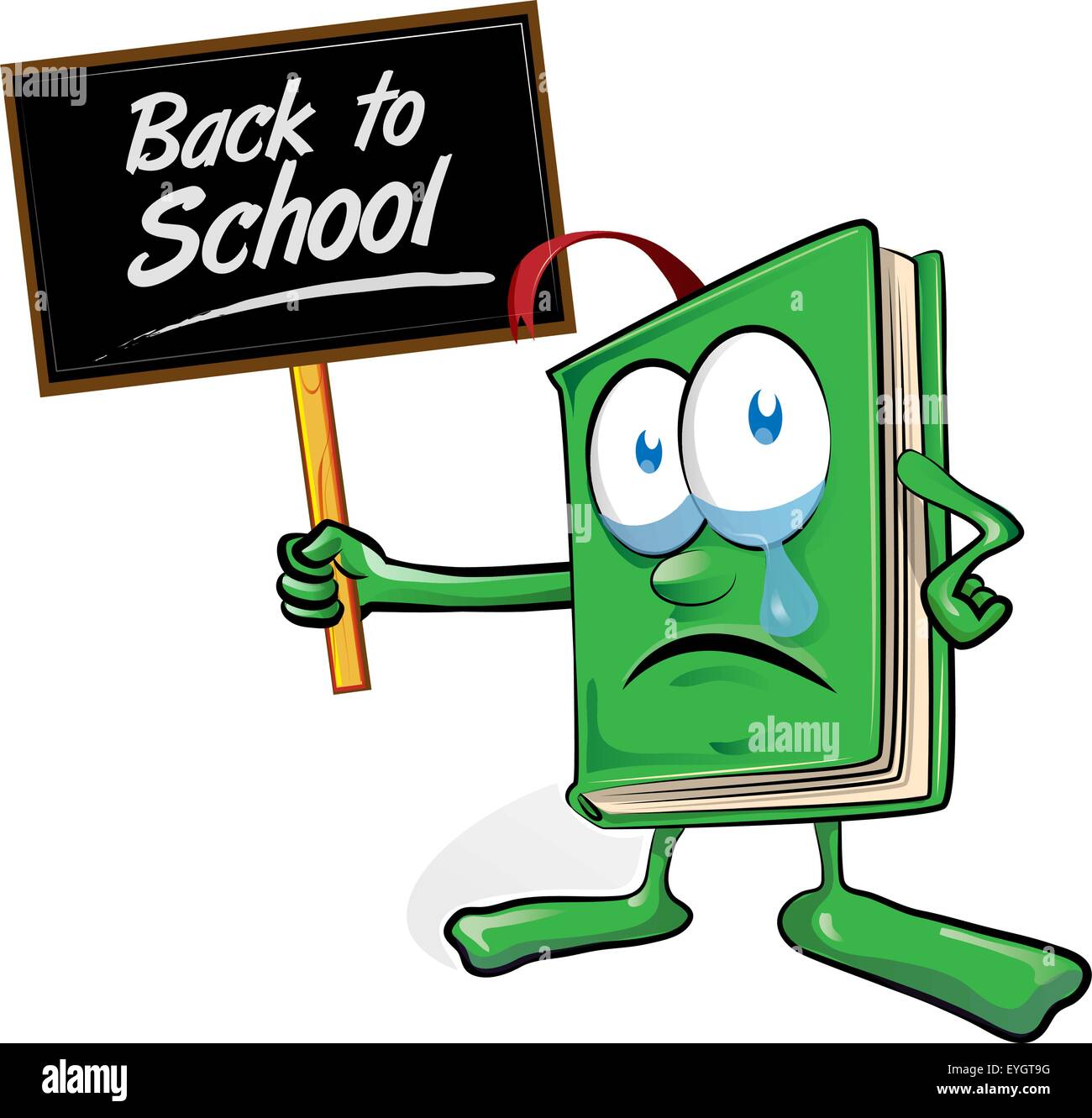 sad book cartoon with signboard isolated Stock Vector Image & Art - Alamy