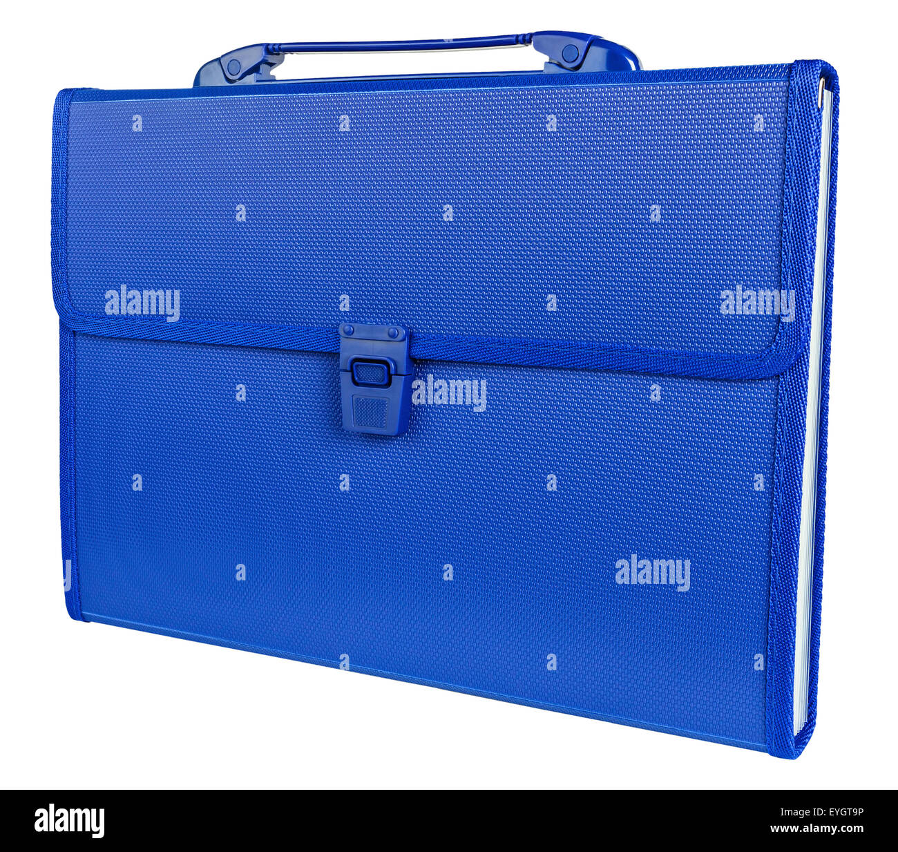 the blue briefcase isolated on white background Stock Photo - Alamy