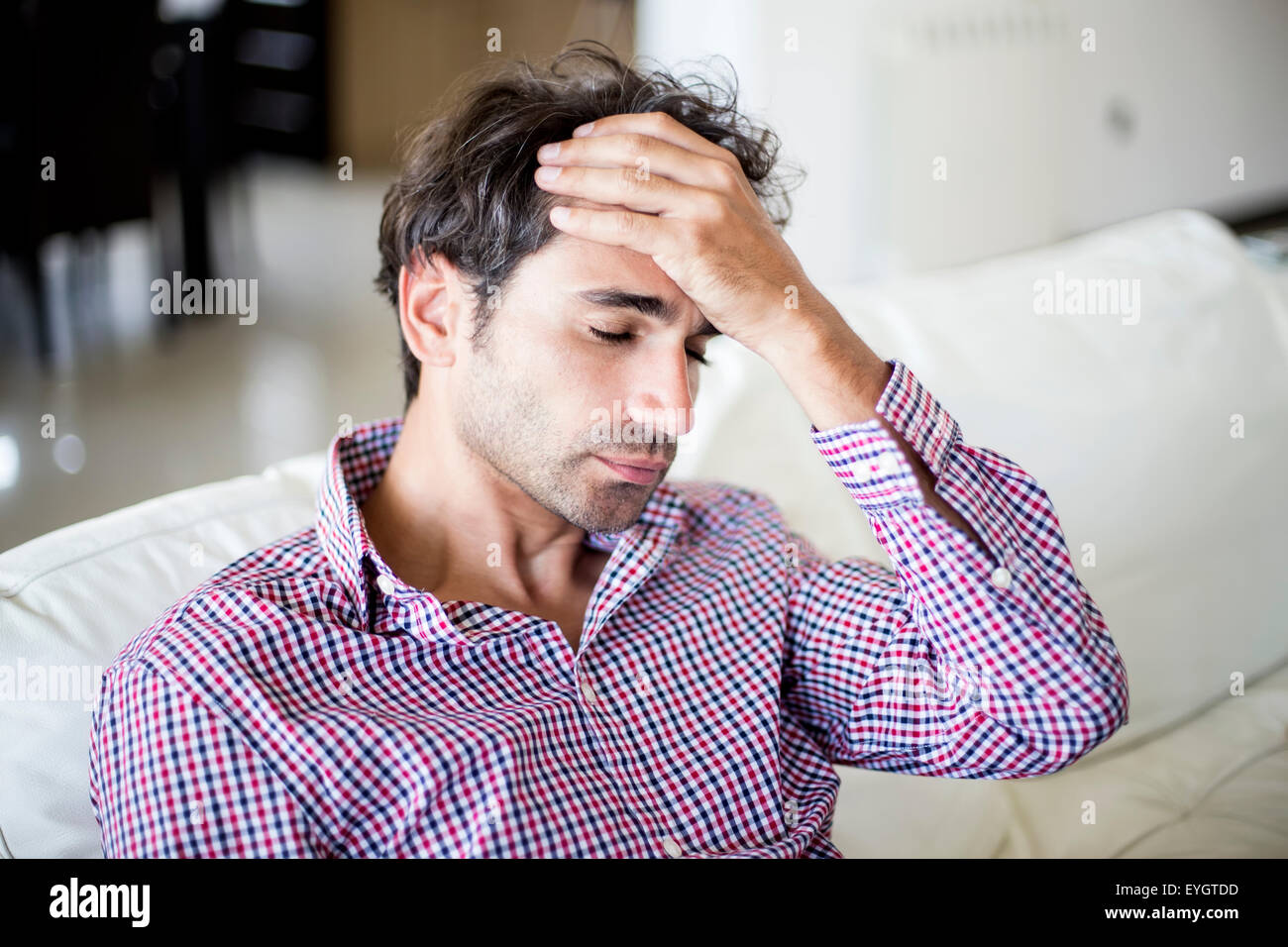 Boring handsome young man Stock Photo - Alamy
