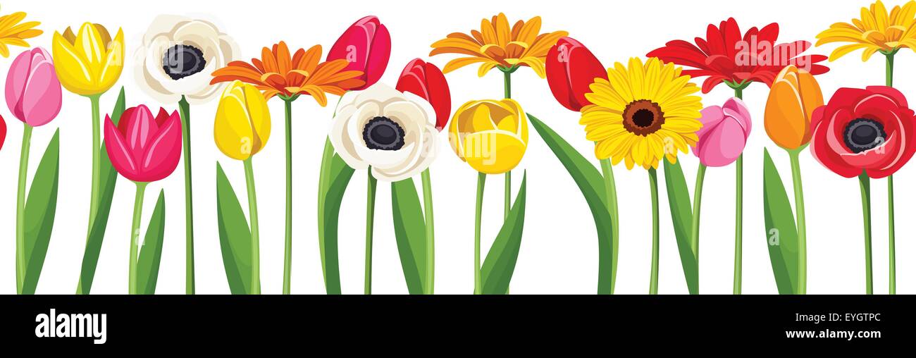 Horizontal Flower Clip Art