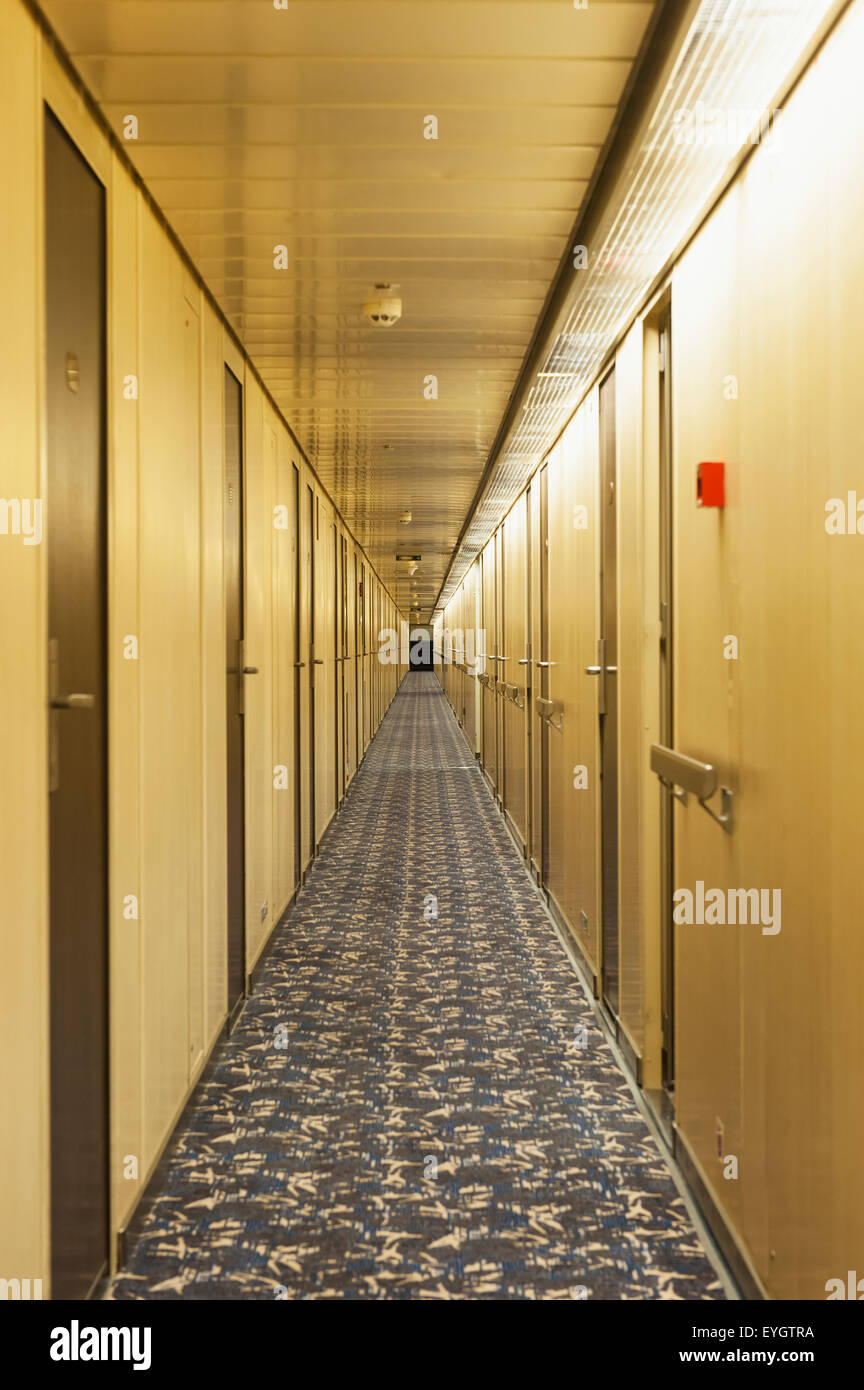 Corridor Of Cruise Ship Stock Photo - Alamy