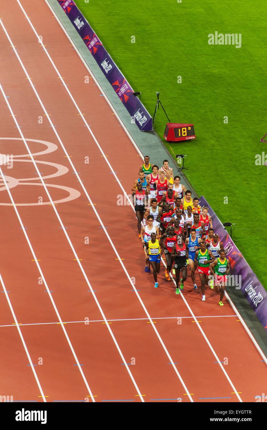 Man Competing In Race At Stadium; London, England, Uk Stock Photo - Alamy