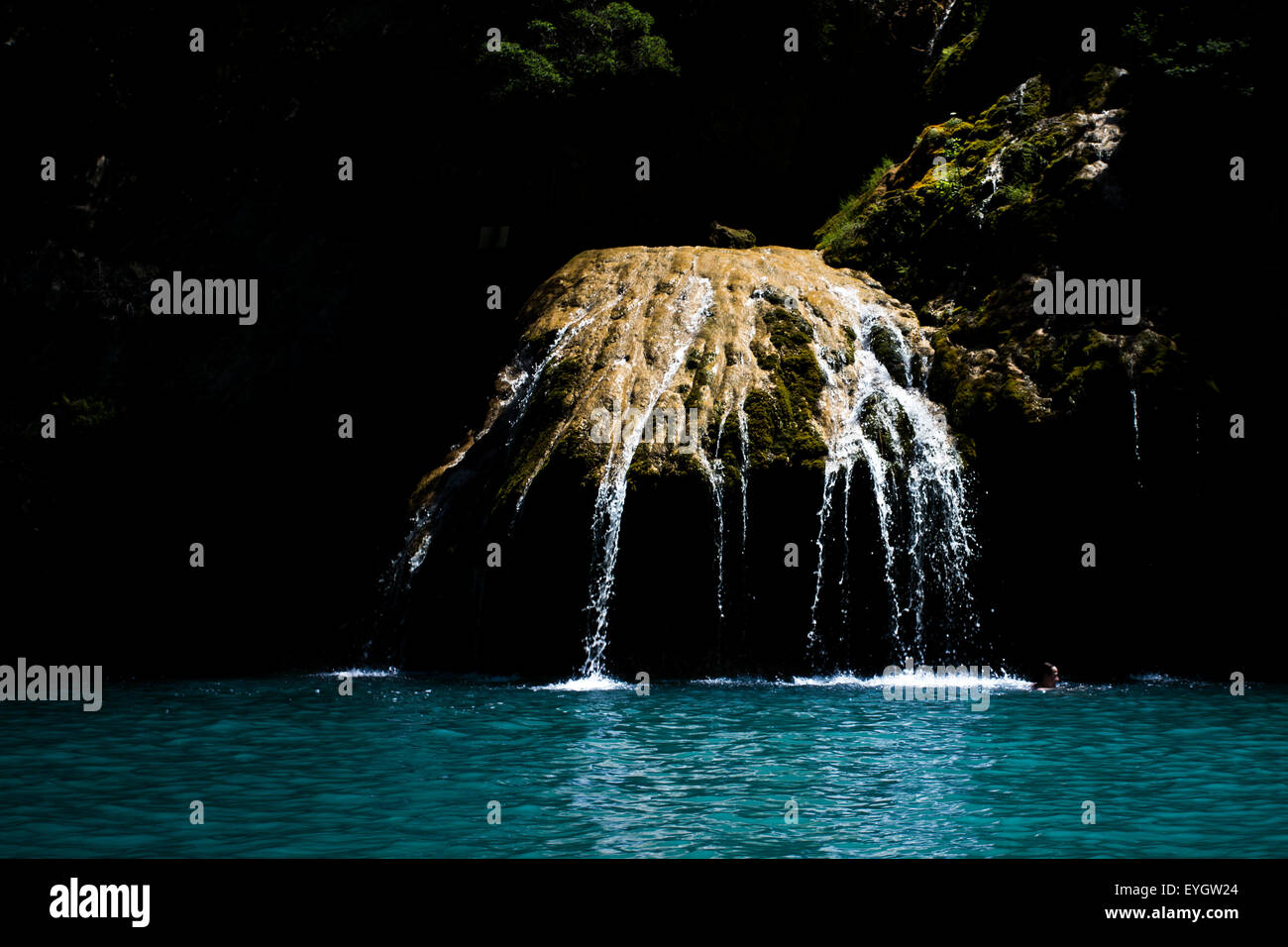Waterfall in provence Stock Photo - Alamy