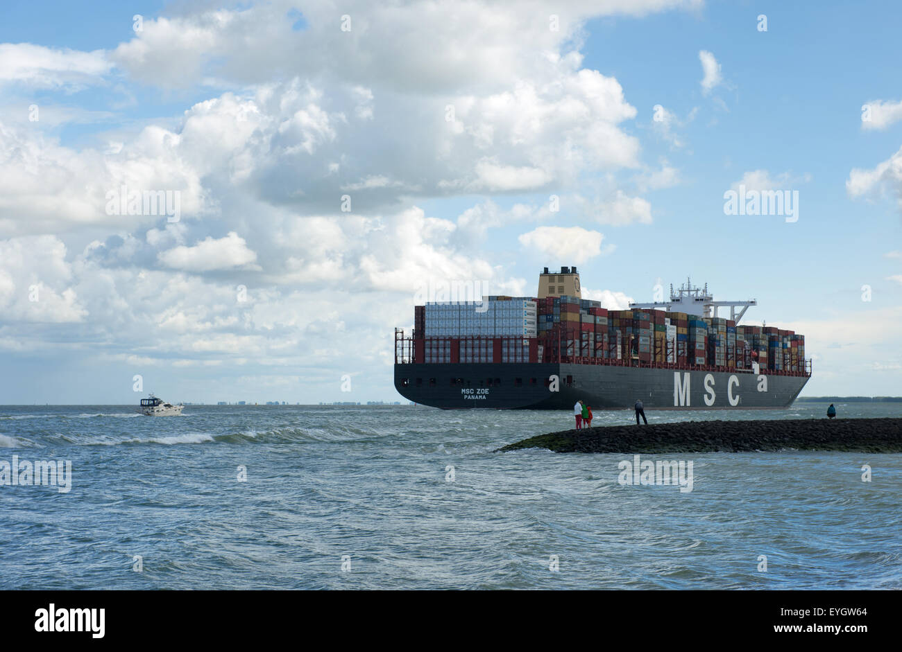 At present, the world's largest container ship MSC Zoe over the ...