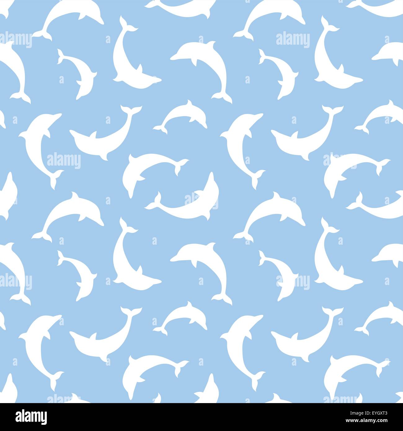 Seamless pattern with dolphins. Vector illustration Stock Vector Image ...