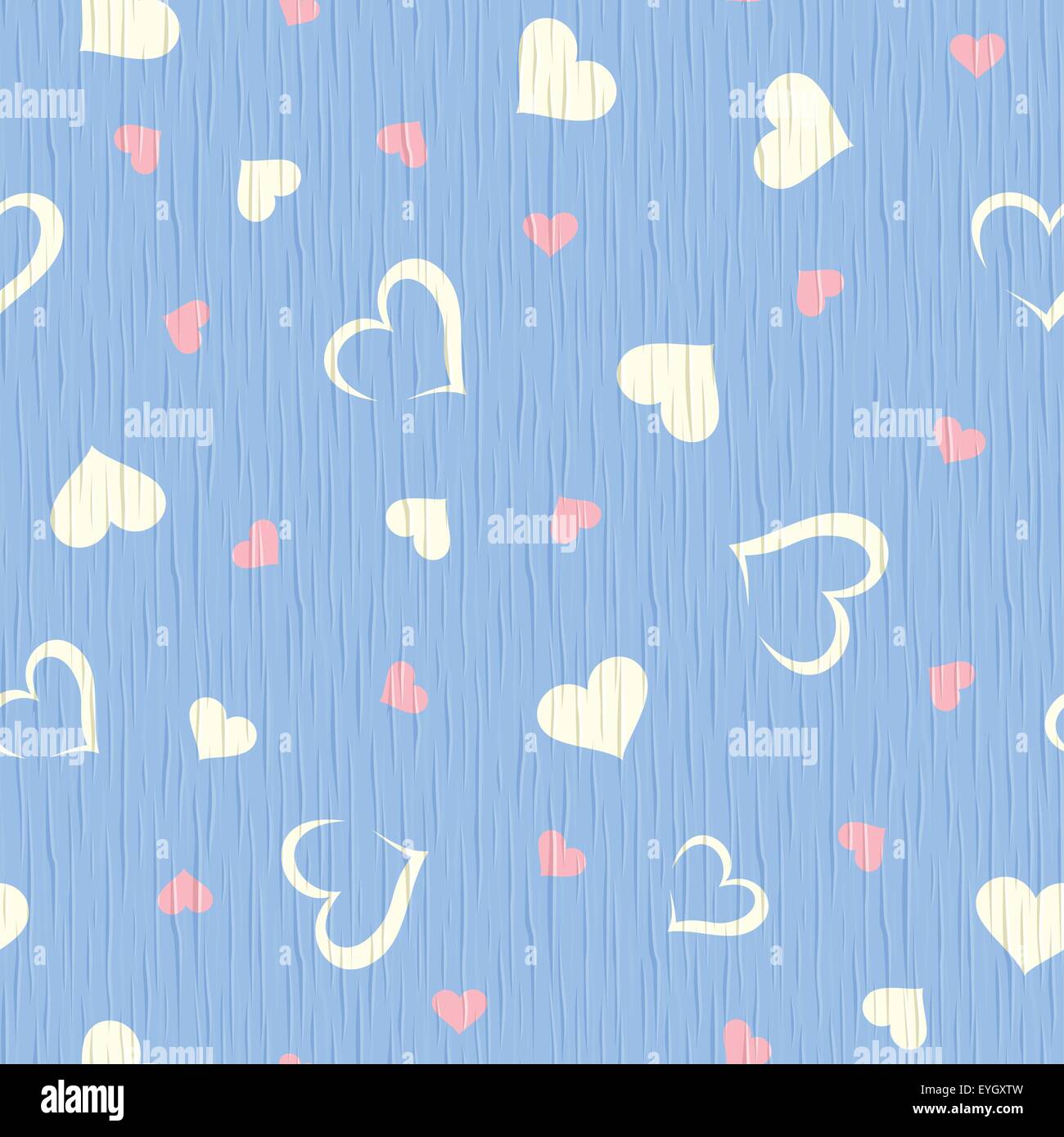 Vector seamless blue wooden texture with hearts pattern Stock Vector ...