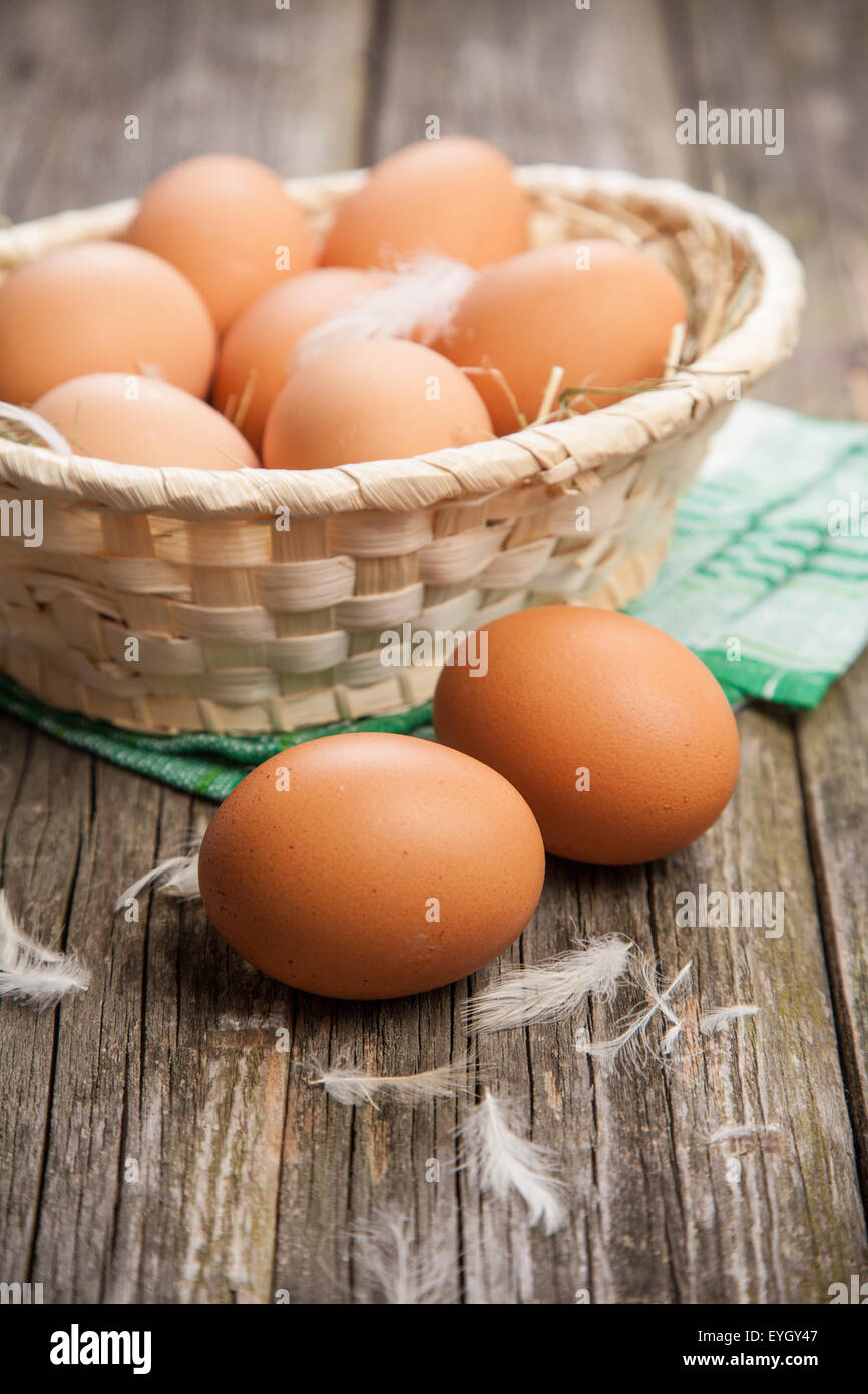 Healthy brown eggs hi-res stock photography and images - Alamy