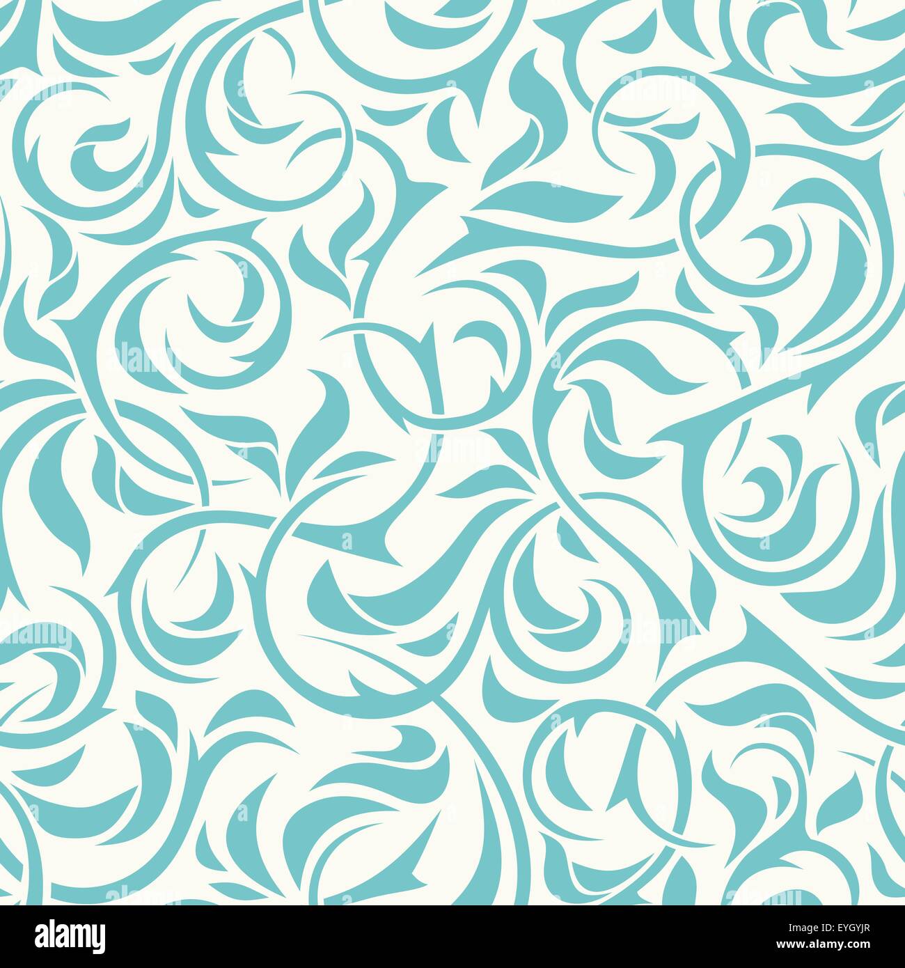 Seamless blue floral pattern. Vector illustration Stock Vector Image ...