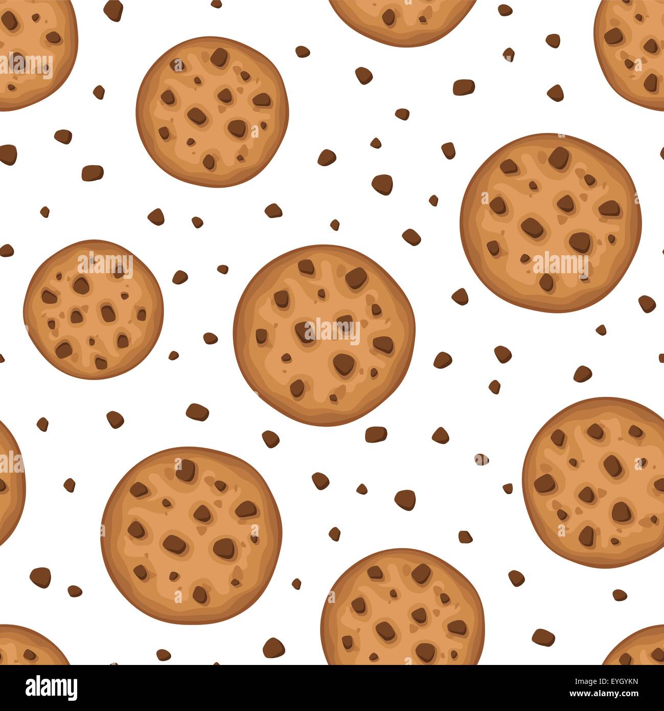 Seamless Background With Cookies Vector Illustration Stock Vector