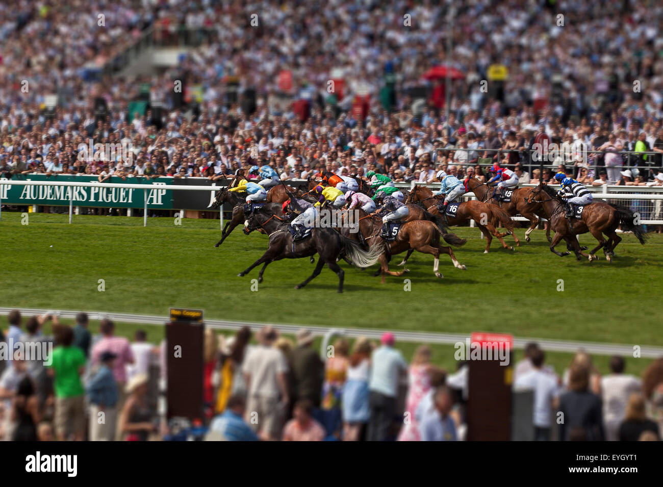 Racing At Epsom Derby; London, England, Uk Stock Photo - Alamy