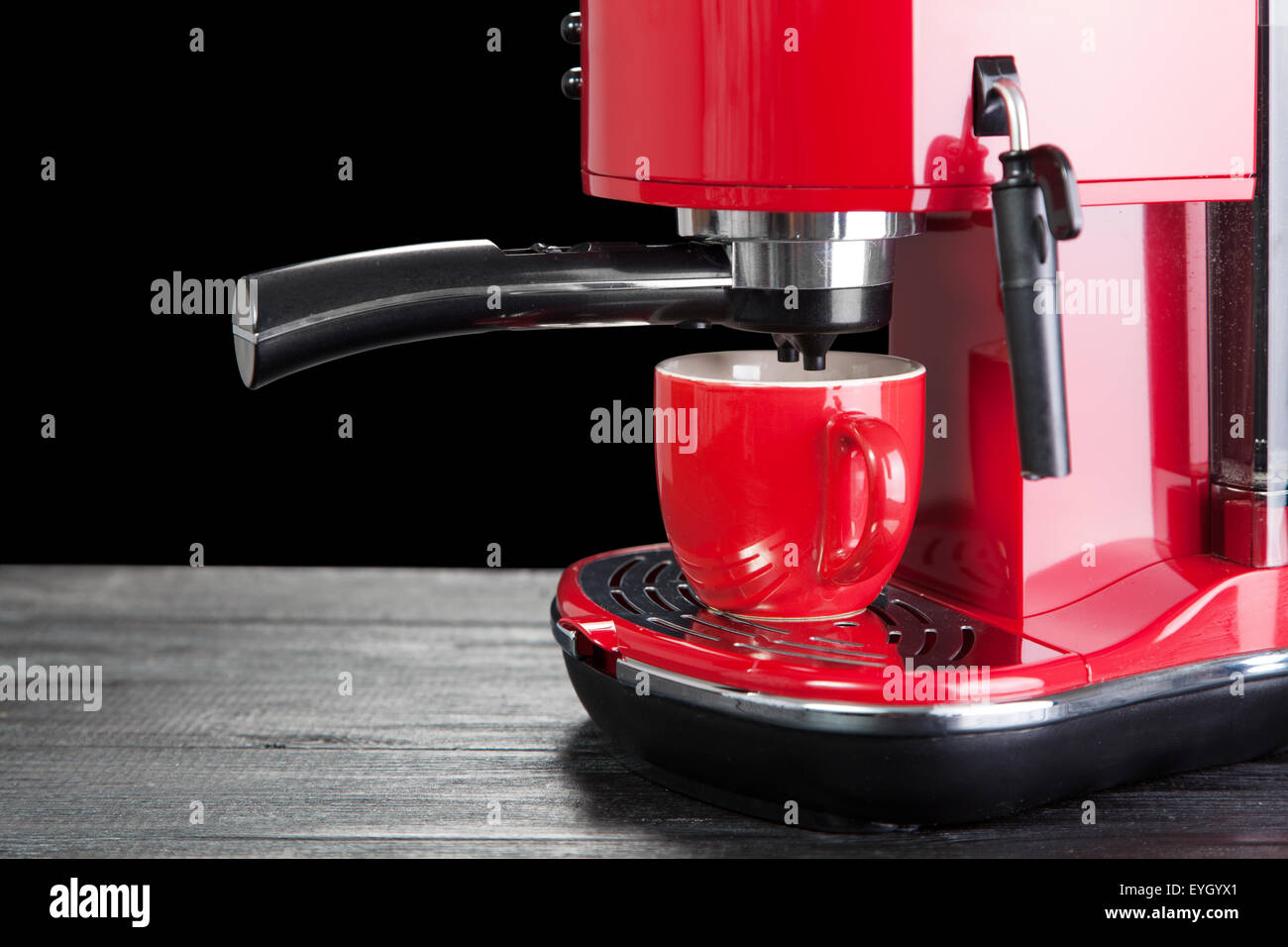 Red coffee machine Stock Photo - Alamy