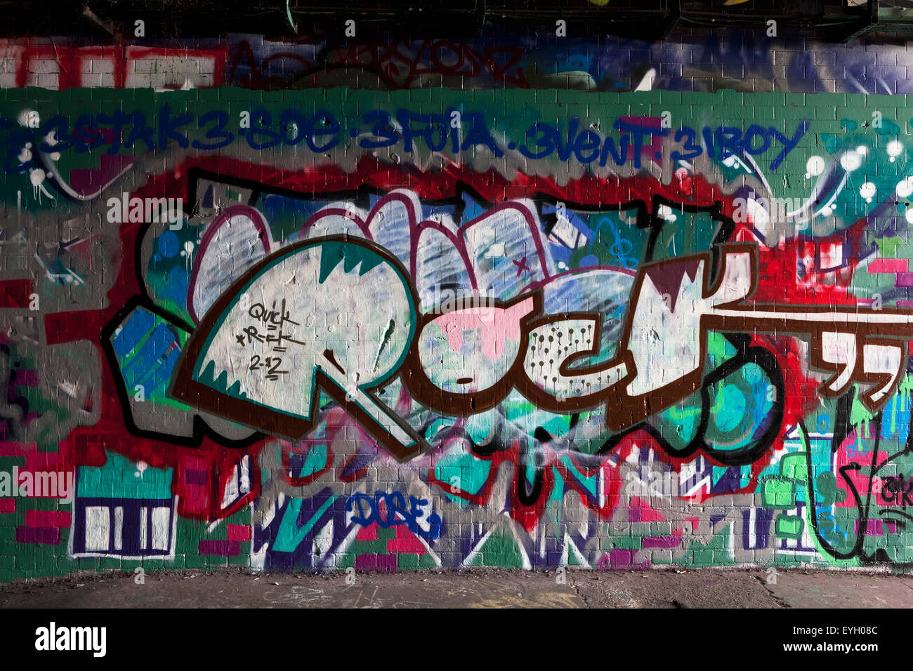 Graffiti Tunnel At Leake Street; Lambeth, London, England, Uk Stock ...