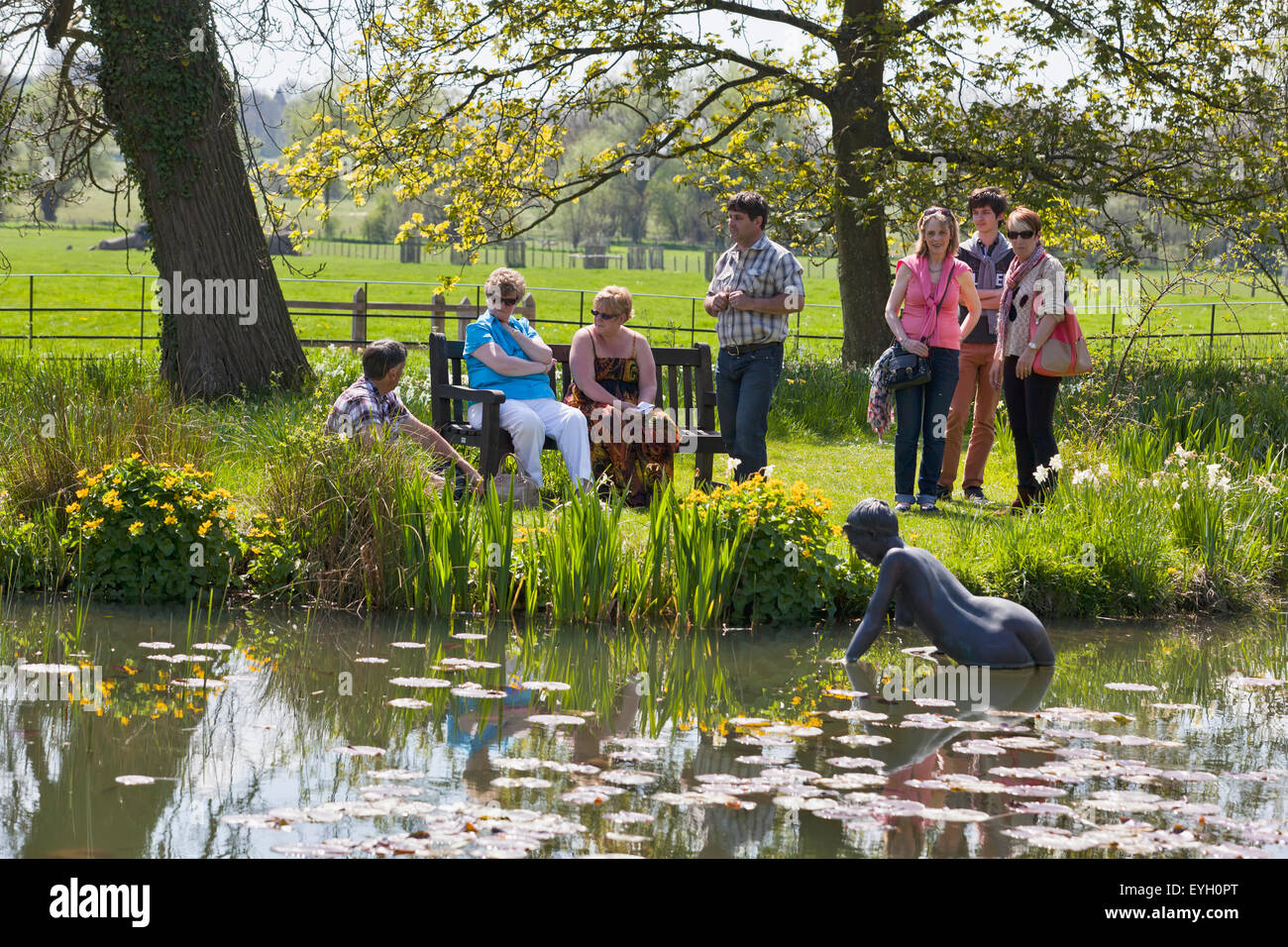 People Enjoying Spring In Park; Kent, England, Uk Stock Photo - Alamy